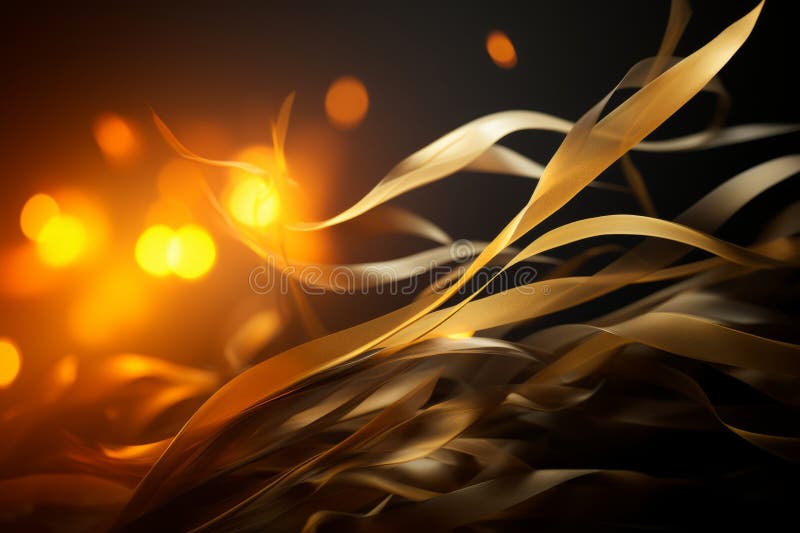 Golden Flames on a Black Background Stock Illustration - Illustration ...
