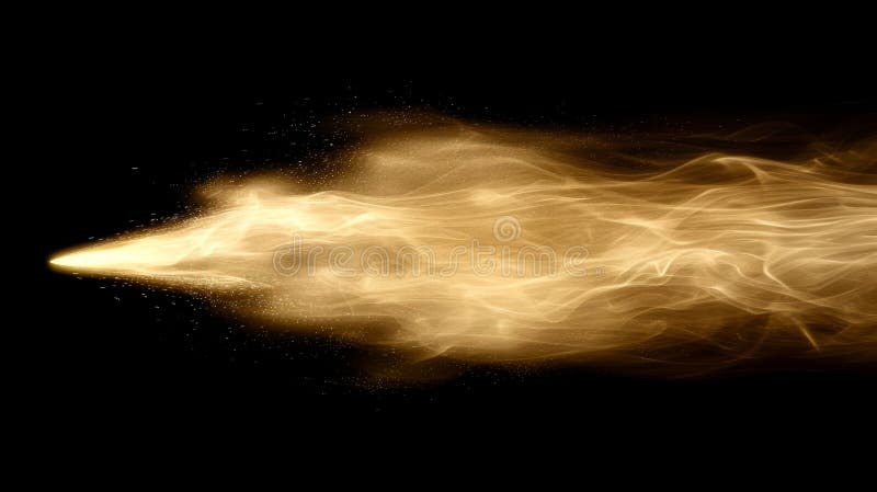 Golden Flames Shooting through the Darkness, Creating an Intense Visual ...