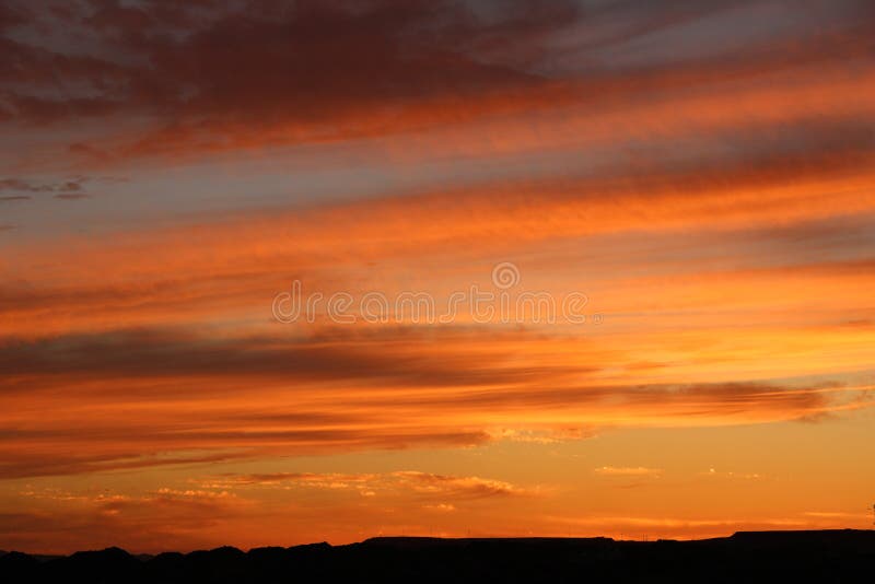 Golden Flaming Clouds in the Sky Stock Photo - Image of burning, plain ...
