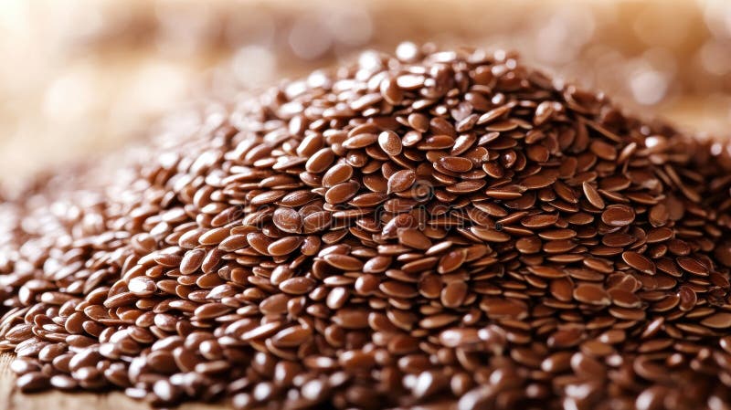 Golden Flax Seed Abundance: a Close-Up of Nutritional Richness and ...