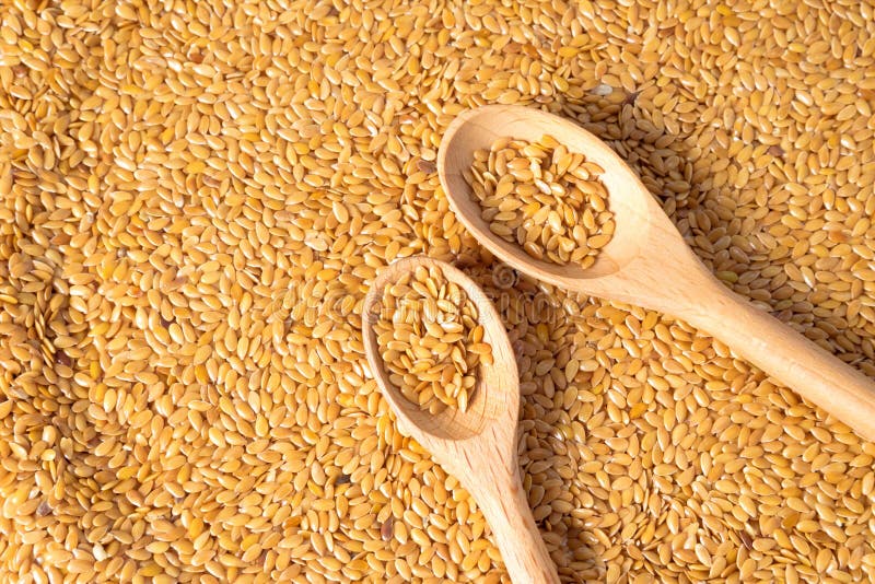 Golden Flax Seed or Linseed Stock Photo - Image of flax, grain: 78273148