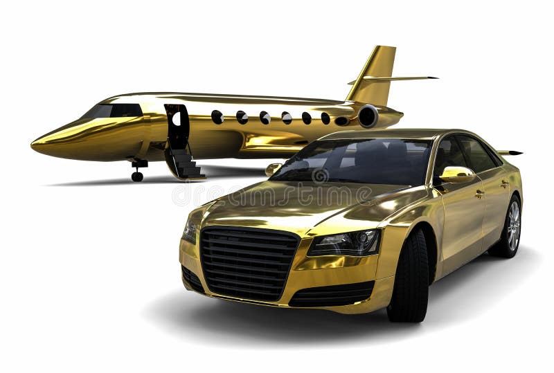 Golden transportation stock illustration. Illustration of business ...