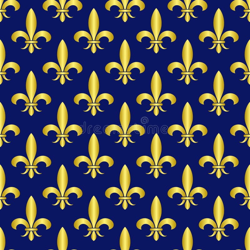 Royal Lily Fleur De Lis Seamless Pattern. Vector Stock Vector ... Royal Lily Fleur De Lis Seamless Pattern. Vector Stock Vector ...
