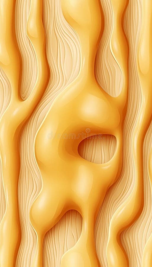Golden Flow Abstract Seamless Pattern with Textured Surface, Luminous ...