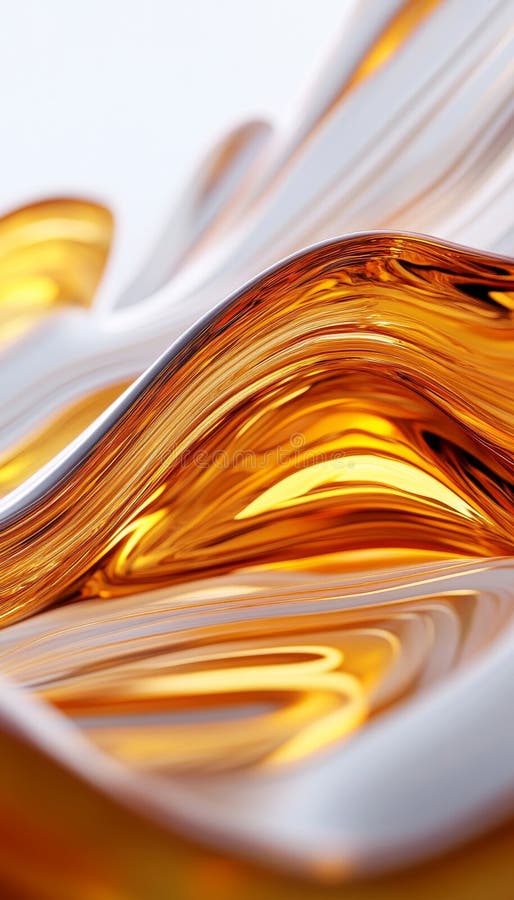 Golden Flow: Molten Liquid Gold Background Stock Illustration ...