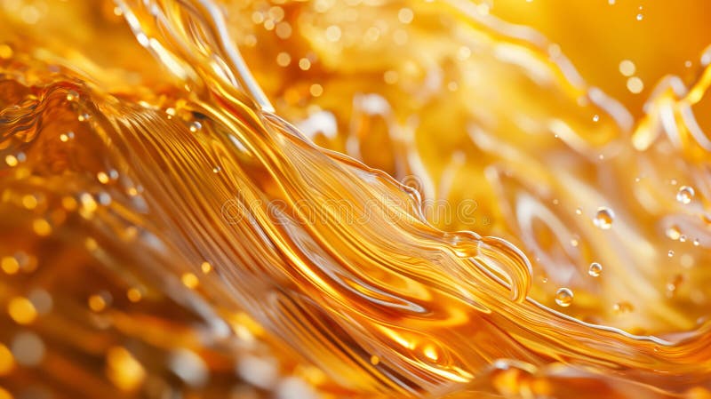 Golden Flow: a Dance of Light and Liquid Movement Stock Image - Image ...