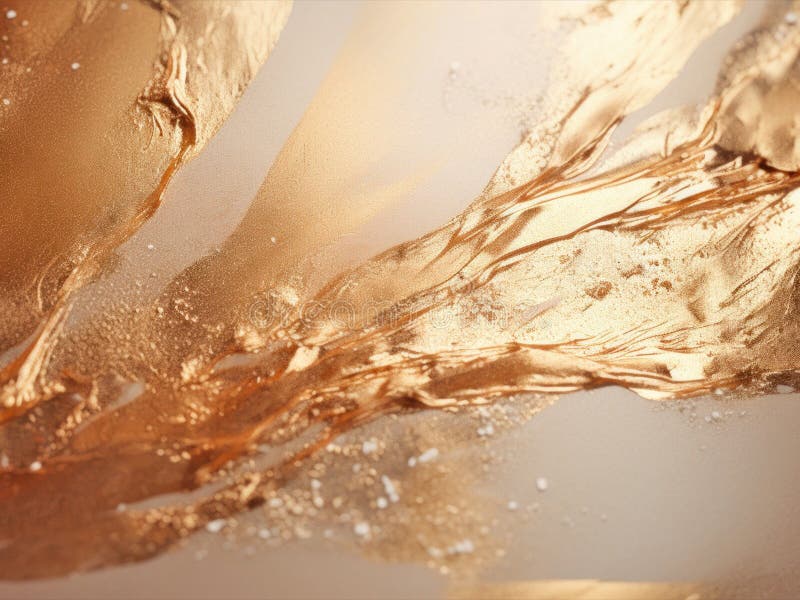 Golden Flow on Textured Backdrop. AI Generated Stock Illustration ...