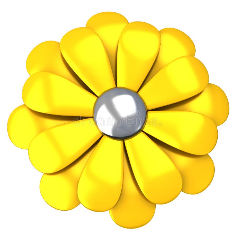 Golden flower icon 3d stock illustration. Illustration of glory - 24772501
