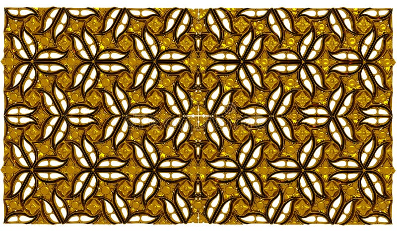 Golden Flower Pattern Wallpaper Background Stock Image - Image of ...