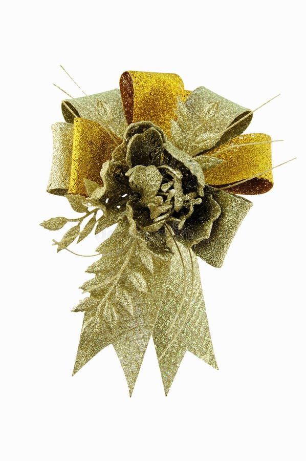 Golden Flower Ribbon stock photo. Image of golden, ornate - 22808448