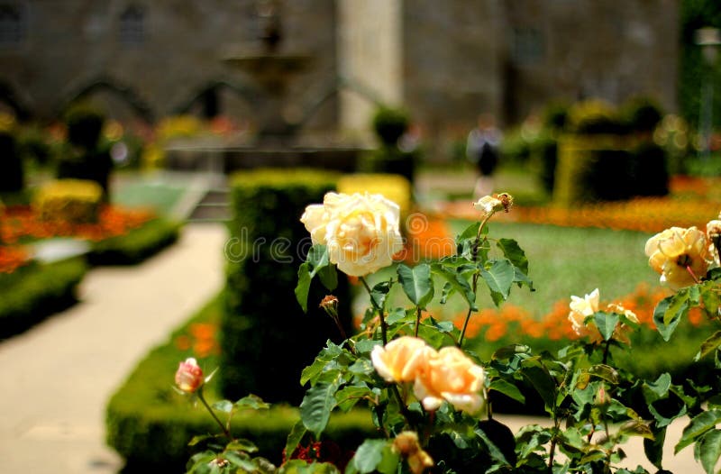 Flowers and castle stock image. Image of landmark, flowers - 21363067