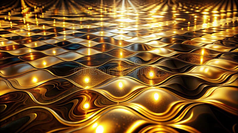 Golden Fluid Tile Design Night Photography Captures Elegant Textures ...
