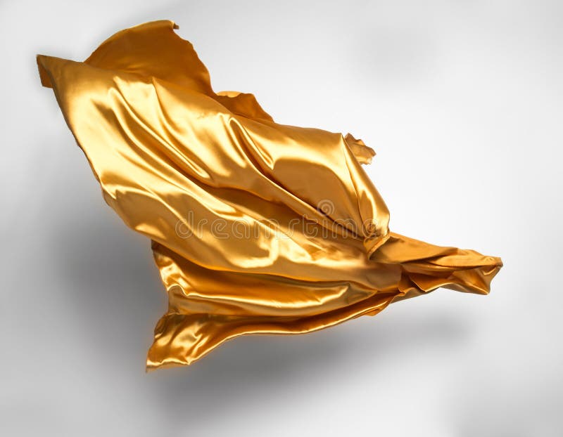 Golden flying fabric stock image. Image of levitating - 67291965