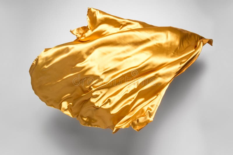 Golden flying fabric stock image. Image of soar, studio - 67292681