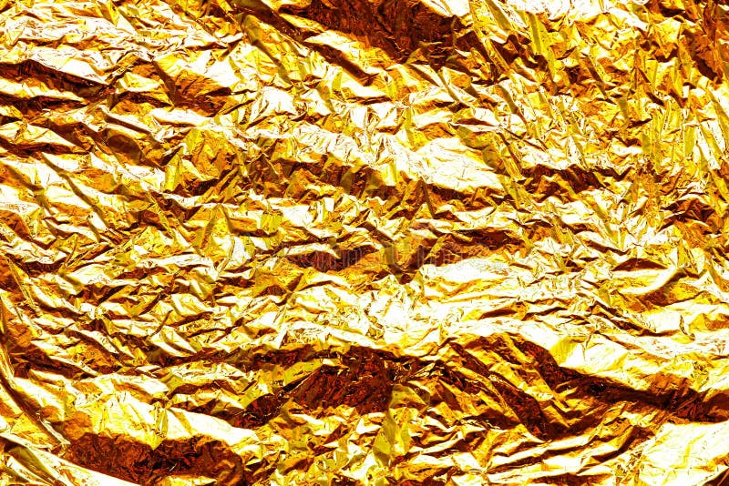 Golden Foil Abstract Texture Background Stock Photo - Image of gilded ...