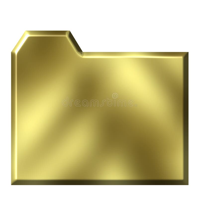 Golden Folder stock illustration. Illustration of icon - 4538876