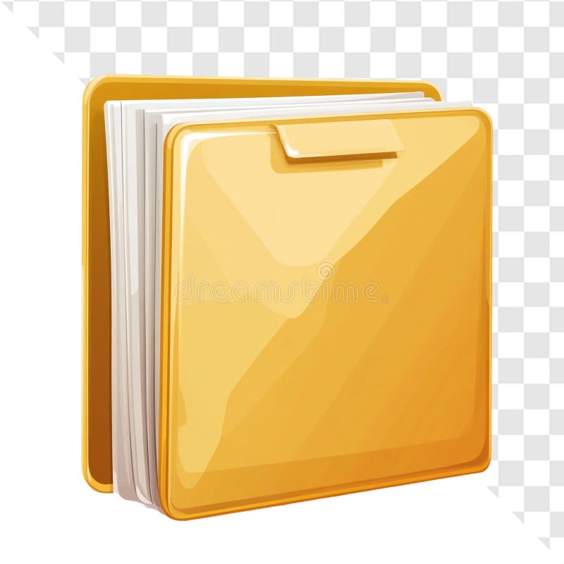 A Golden Folder Full of Important Documents Ready for Use Stock ...