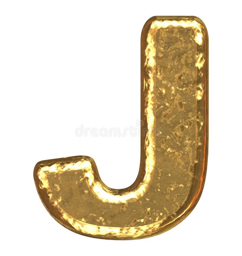 Golden font. Letter J. stock illustration. Illustration of letter - 6452238
