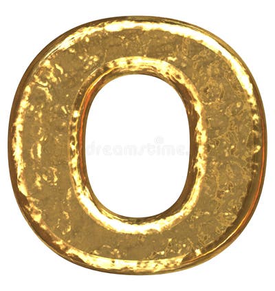 Golden font. Letter O. stock illustration. Illustration of learn - 6452246