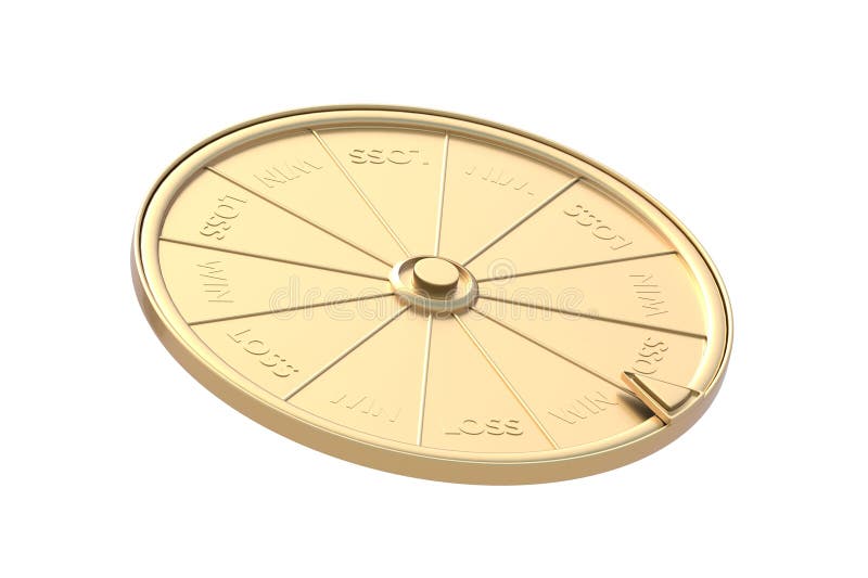 Golden Fortune Spin Wheel Isolated on White Background Stock ...