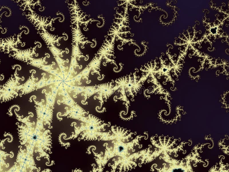 Golden fractal spiral stock illustration. Illustration of chaos - 147229653