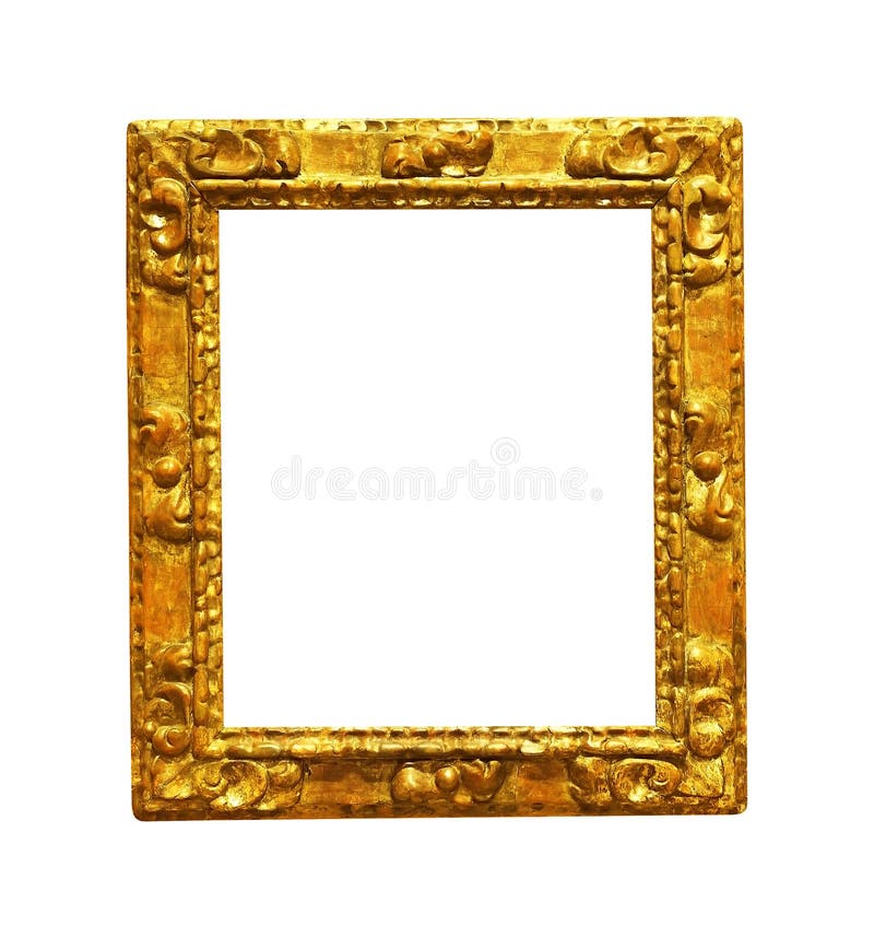 Antique golden frame stock image. Image of wooden, artistic - 1576873