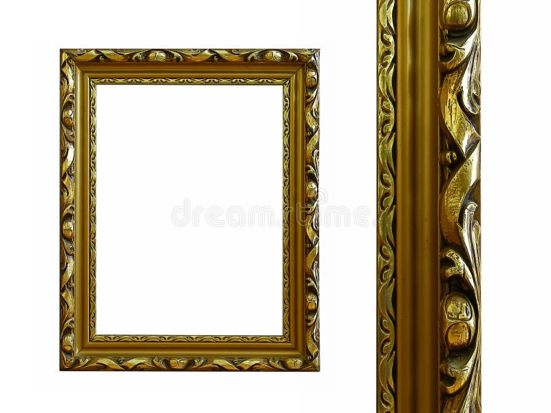 Golden frame. stock photo. Image of frame, border, exhibition - 17810536