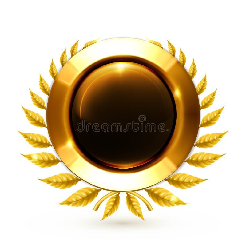 Golden round frame stock vector. Illustration of imagery - 8586439