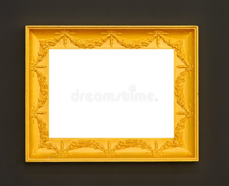 Golden frame stock image. Image of wall, rectangular - 26781563