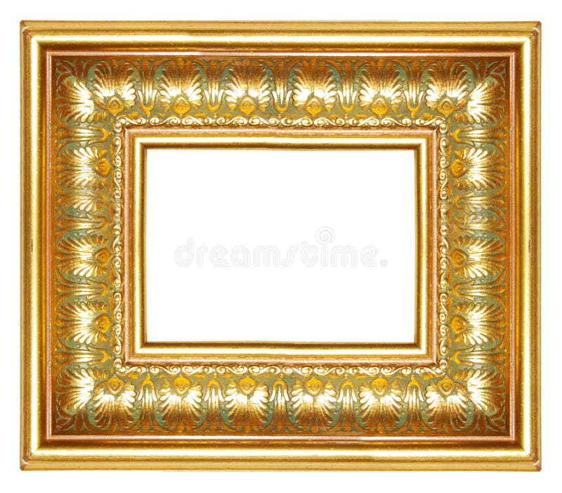 Golden frame 2 stock image. Image of borderline, line - 3846421