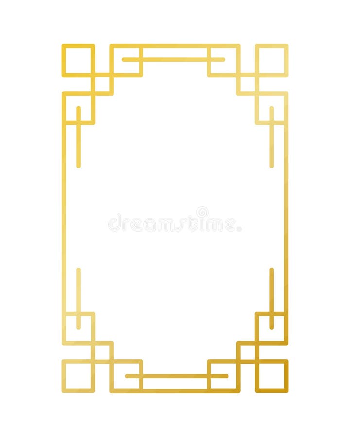 Golden frame abstract stock vector. Illustration of linear - 357606934