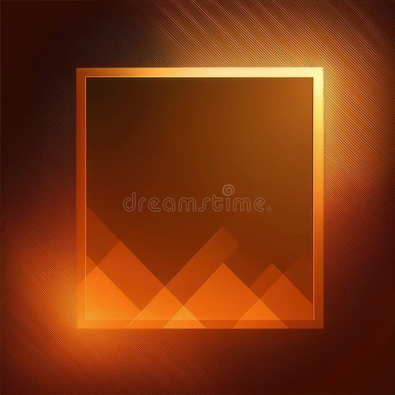 Golden Frame As Social Media Post Background Stock Illustration ...