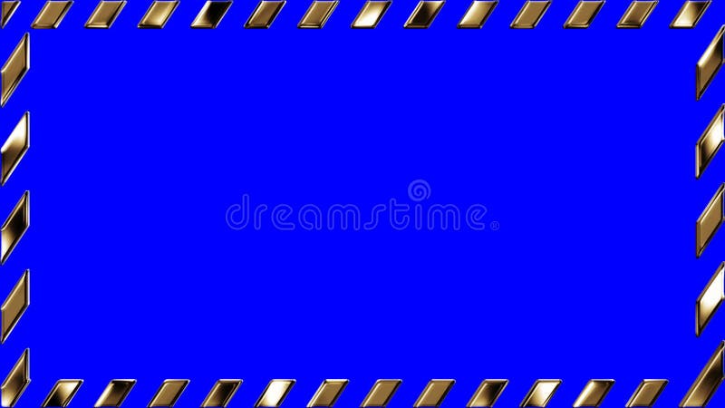 Golden Frame on a Blue Screen Background Stock Video - Video of ...