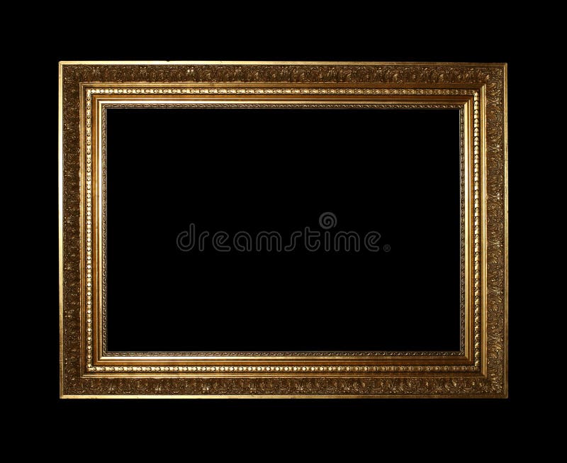 Golden Frame With Clipping Path Stock Photo - Image of gold, bronze: 362420