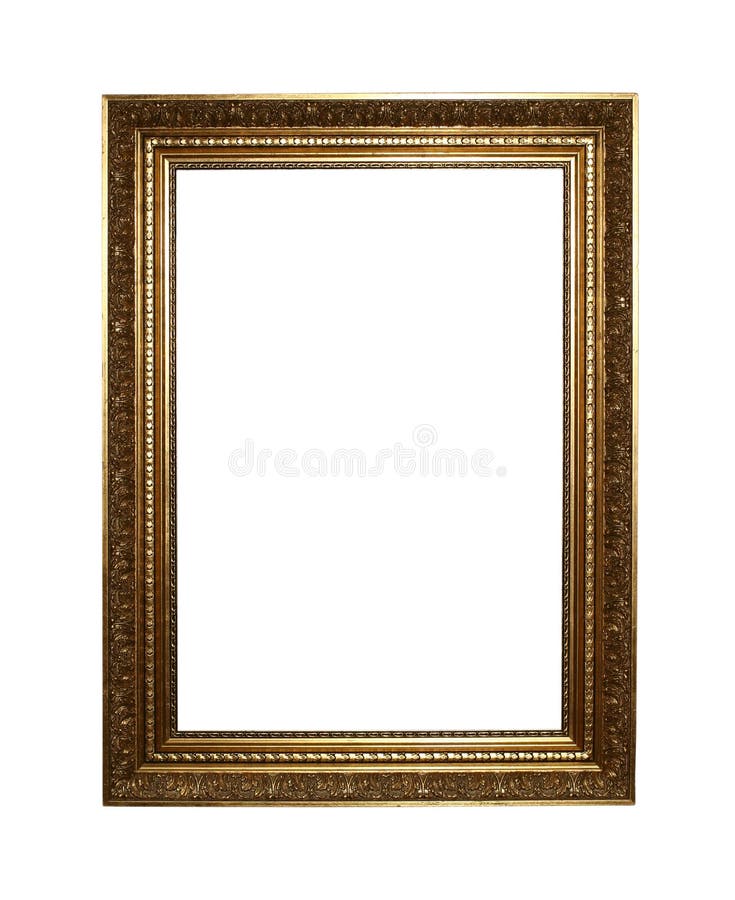 Golden Frame with Clipping Path Stock Photo - Image of gold, bronze: 362420