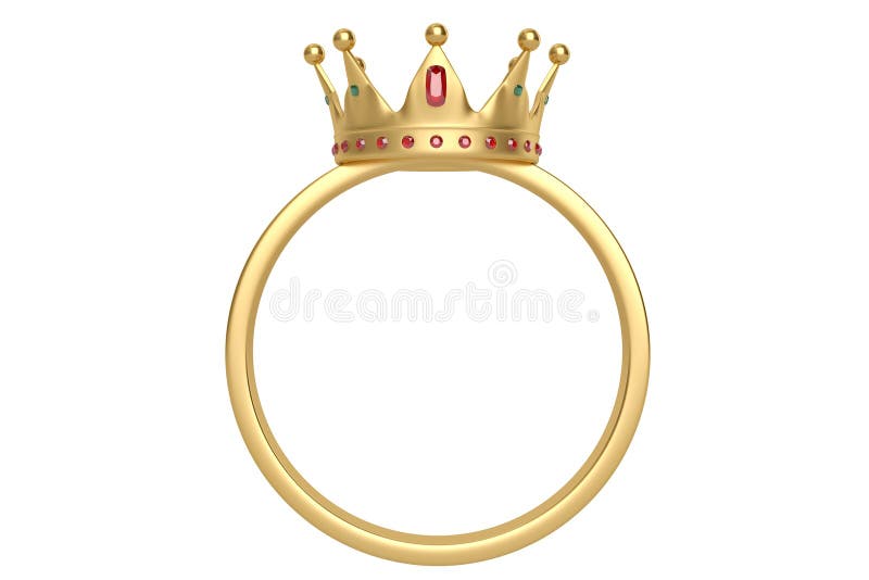 Golden Frame with Crown. 3D Illustration. Stock Illustration ...