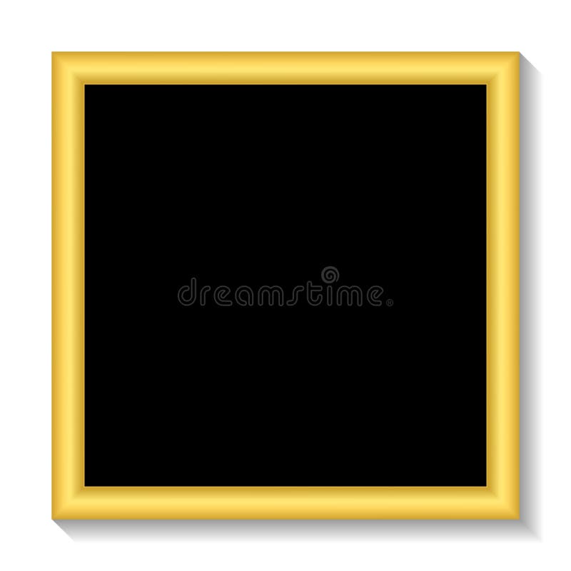 Golden Frame on Dark Background. Decorative Frame or Border Stock ...