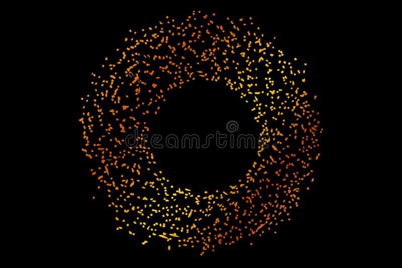 Vector Golden Frame from Dot and Splat, Circle Hole for Certificate ...