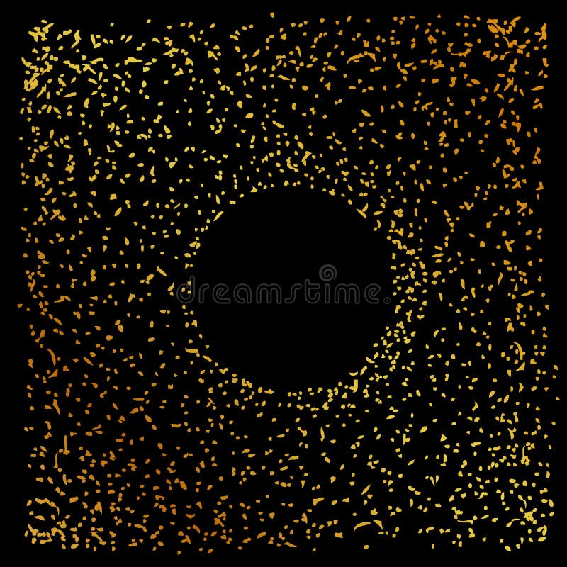 Vector Golden Frame from Dot and Splat, Circle Hole for Certificate ...