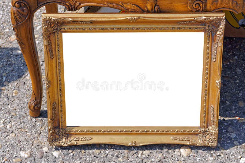 Golden frame stock photo. Image of space, outside, frame - 204030928