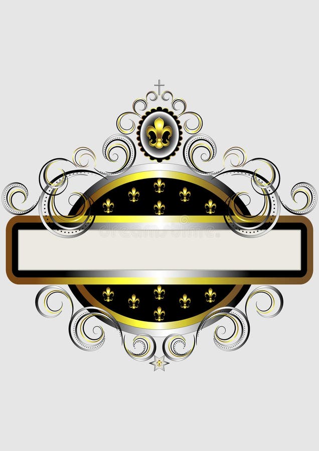 Frame Scroll With Fleur De Lis Stock Vector - Illustration of curlicue ...