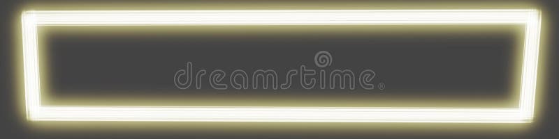 Golden Frame with Glow Effect. Neon Rectangle Frame and Glitter Effect ...