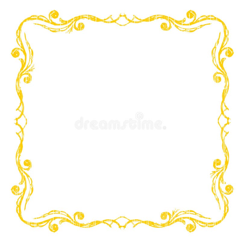 Golden frame vector stock vector. Illustration of border - 112891819