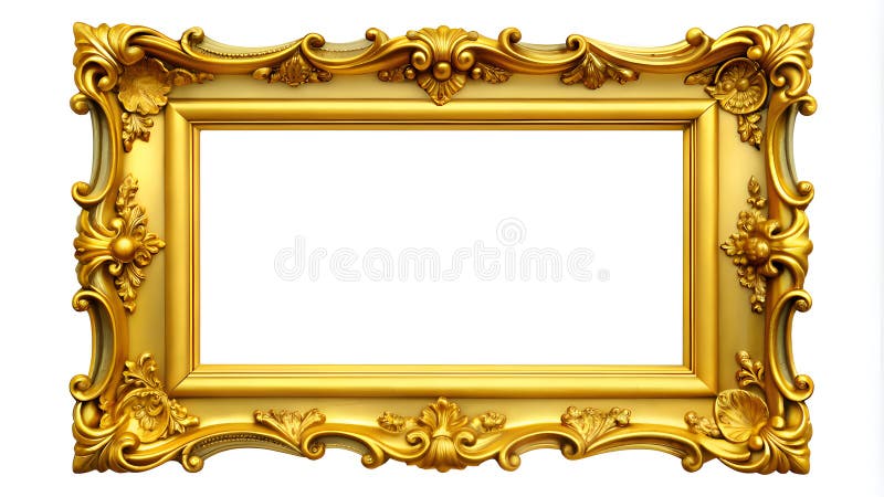 A Golden Frame Invites Deeper Reflection, Generative Ai Stock ...