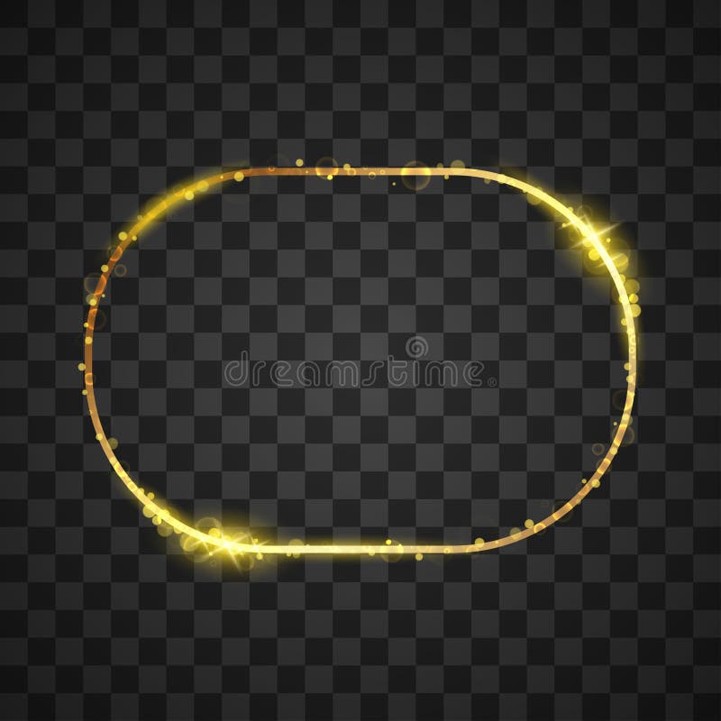 Golden Frame with Lights Effects Stock Vector - Illustration of ...