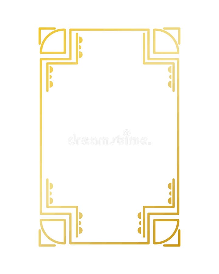 Golden frame line style stock vector. Illustration of vintage - 357610602