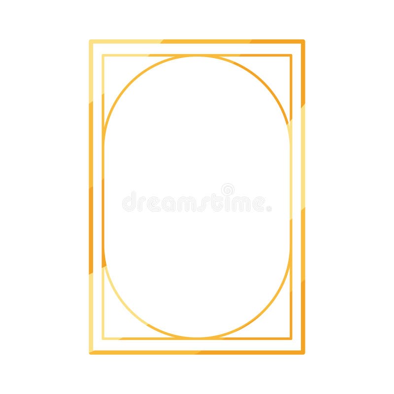 Golden frame line style stock illustration. Illustration of vector ...