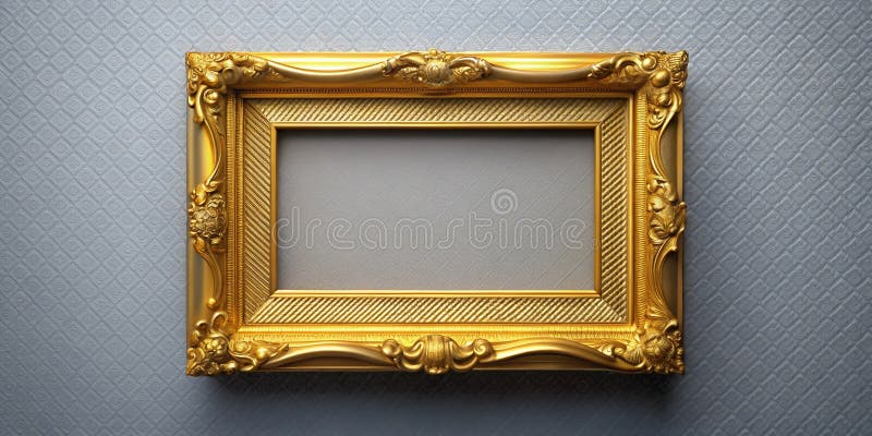 Golden Frame Mockup a Versatile Elegant and Flat Design Template for ...