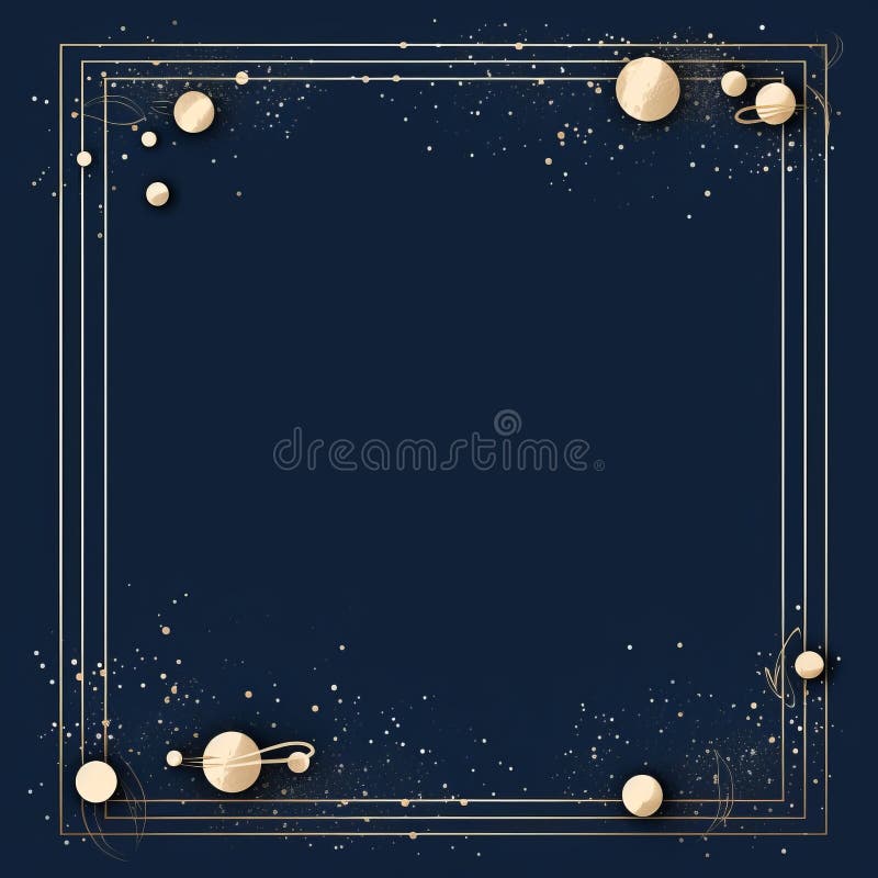 Frame. Planets of the Solar System. Border. Illustration on Background ...