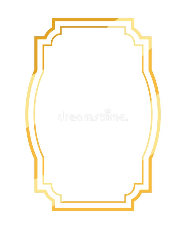 Golden frame simple stock illustration. Illustration of minimal - 354660134